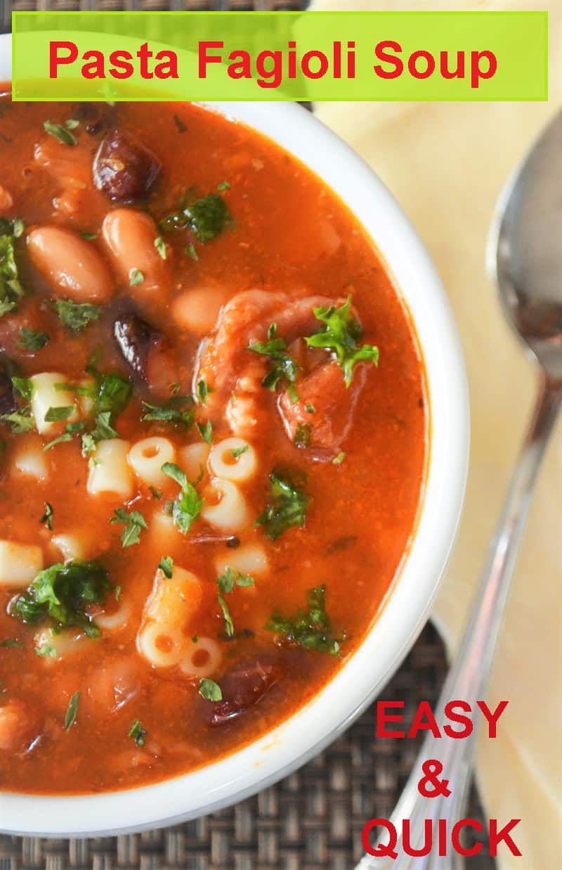 Pasta Fazool Soup - (the EASY and QUICK version) - Jersey Girl Cooks