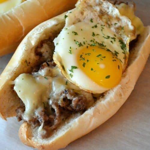 Philadelphia Cheesesteak Breakfast Sandwiches - Jersey Girl Cooks