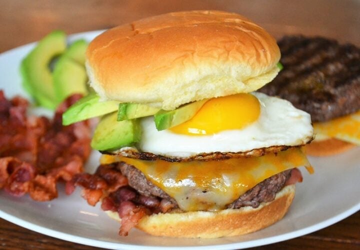 The Best Brunch Burger Recipe with Bacon and Fried Egg