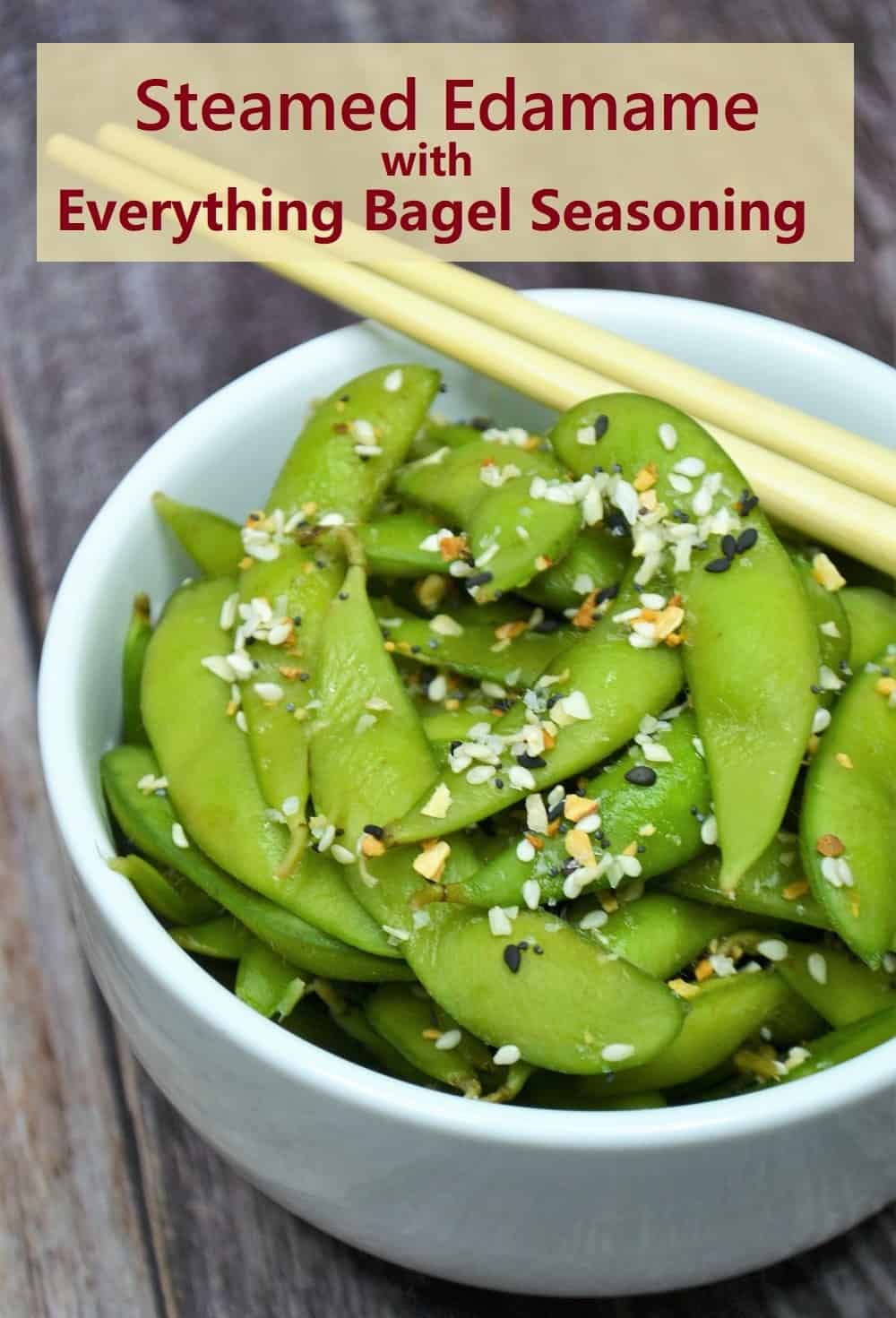 Steamed Edamame with Everything Bagel Seasoning - Jersey Girl Cooks