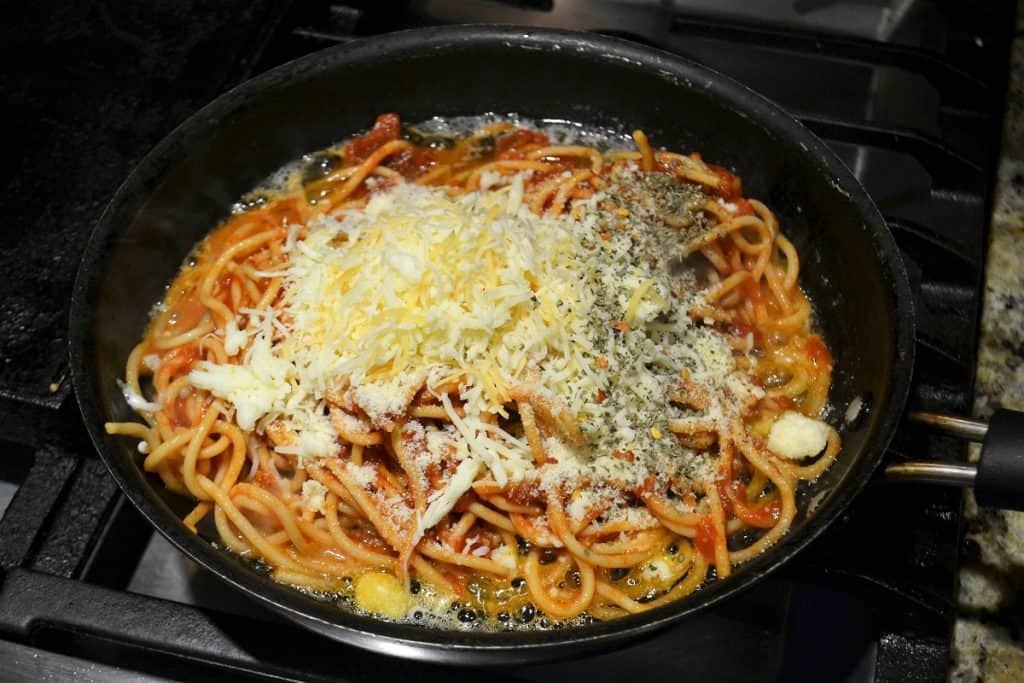 Fried Leftover Spaghetti - Jersey Girl Cooks