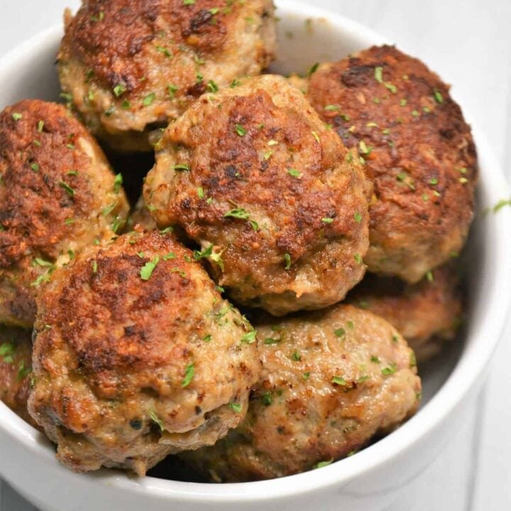 Easy Basic Pan Fried Meatballs - Jersey Girl Cooks