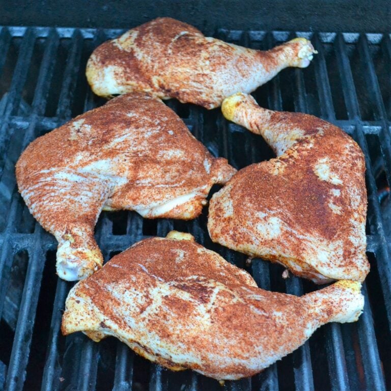 Easy BBQ Grilled Chicken Leg Quarters - Jersey Girl Cooks