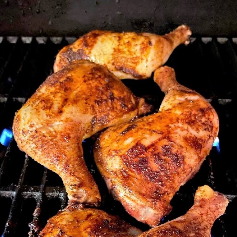 Easy BBQ Grilled Chicken Leg Quarters - Jersey Girl Cooks