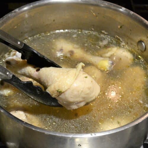 How to Boil Chicken Legs - Jersey Girl Cooks