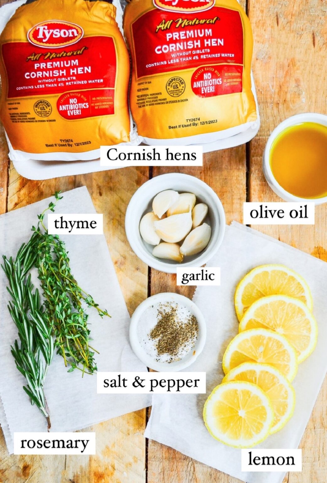 Lemon Herb Roasted Cornish Hens - Jersey Girl Cooks