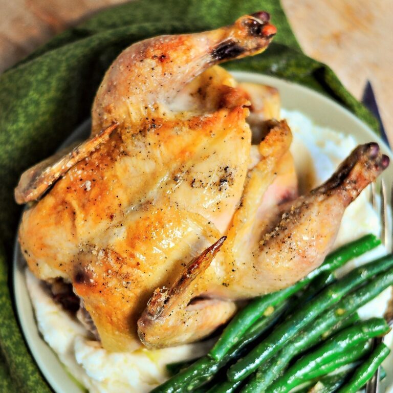 Lemon Herb Roasted Cornish Hens - Jersey Girl Cooks