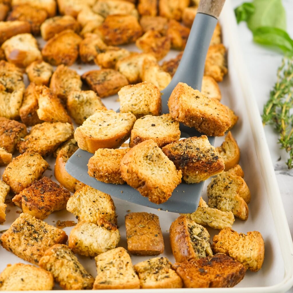 How to Make Easy Homemade Baked Sourdough Croutons