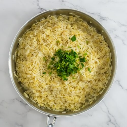 Simple Orzo Rice Pilaf - Jersey Girl Cooks