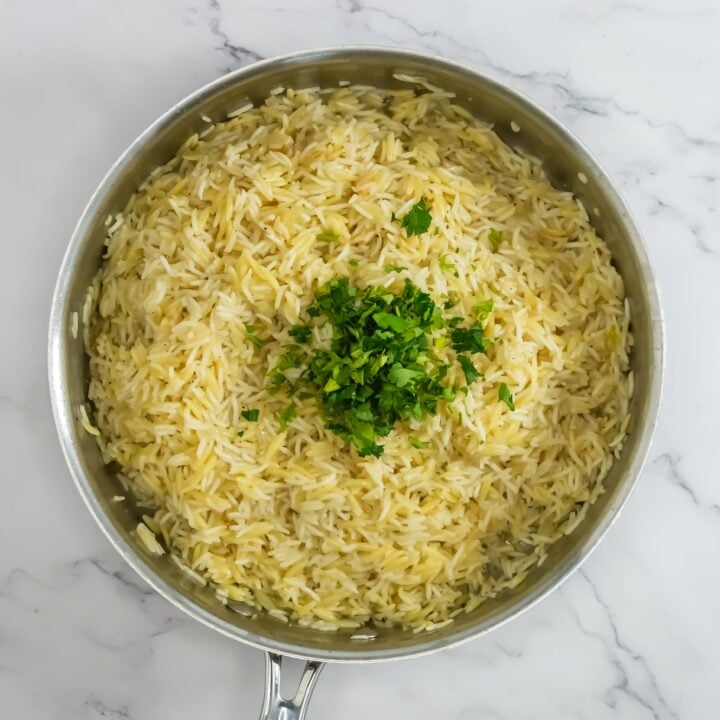 Simple Orzo Rice Pilaf - Jersey Girl Cooks