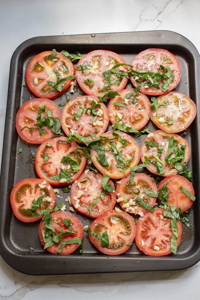 Baked Tomato Slices with Parmesan - Jersey Girl Cooks