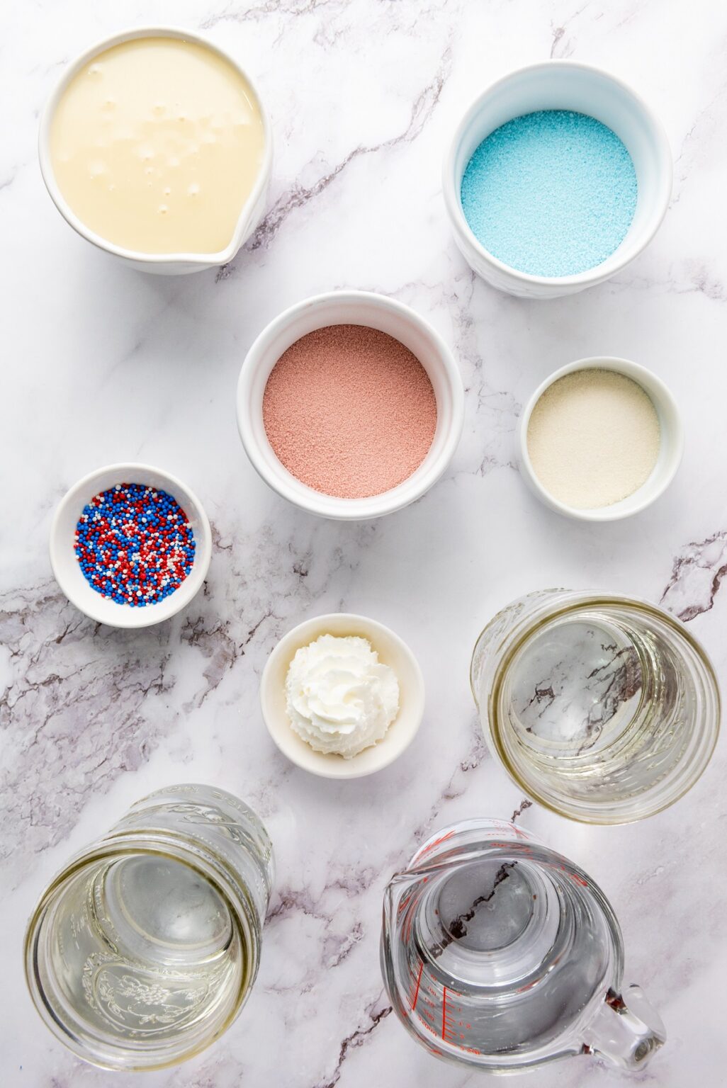 Red White and Blue Jello Shots - Jersey Girl Cooks