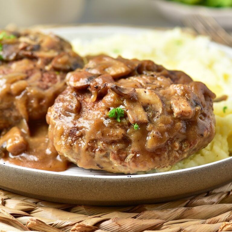 Turkey Salisbury Steak with Gravy - Jersey Girl Cooks