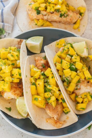 Fresh Fish Tacos with Mango Salsa - Jersey Girl Cooks
