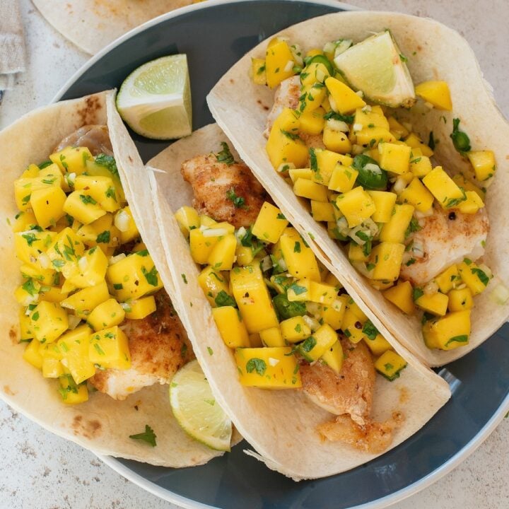 Fresh Fish Tacos with Mango Salsa - Jersey Girl Cooks