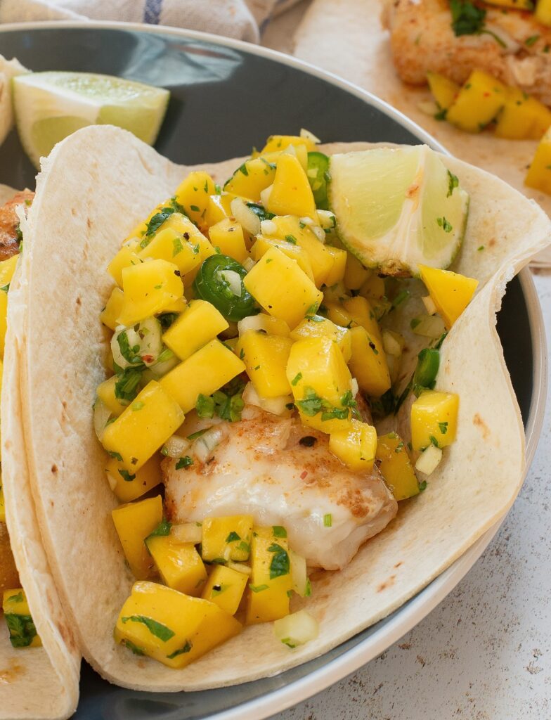 Fresh Fish Tacos with Mango Salsa - Jersey Girl Cooks